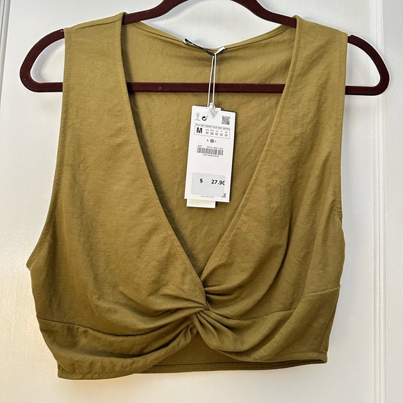 Zara | Tops | Nwt Zara Crop Tank Top | Poshmark